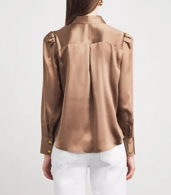 L'Agence Silk Tie Blouse