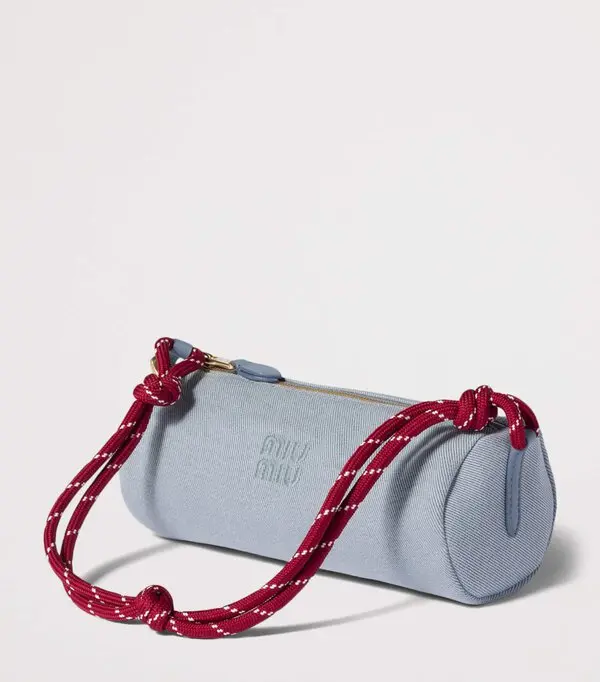 Miu Miu Gabardine Pouch - Turquoise