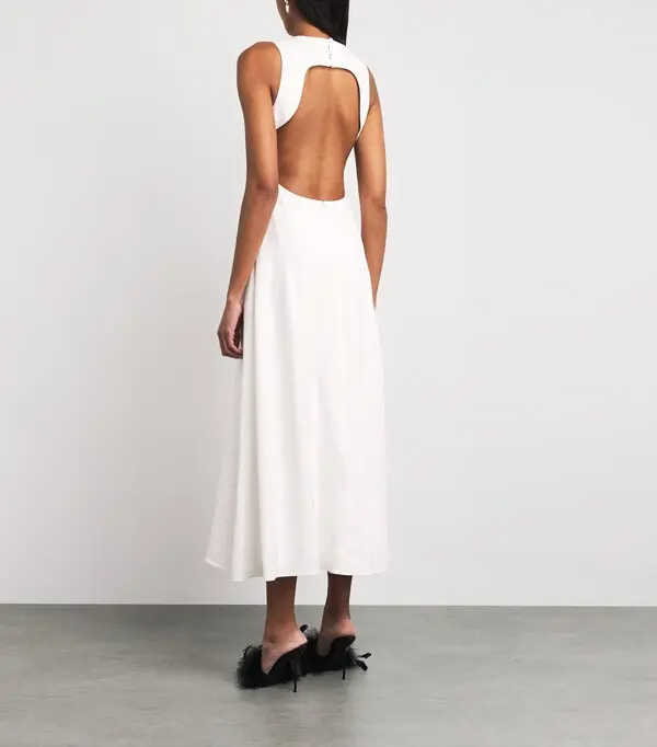 Maje Backless Midi Dress - White