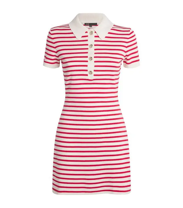 Maje Cotton-blend Stripe Mini Dress