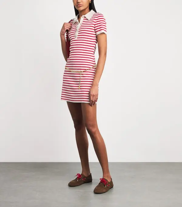 Maje Cotton-blend Stripe Mini Dress