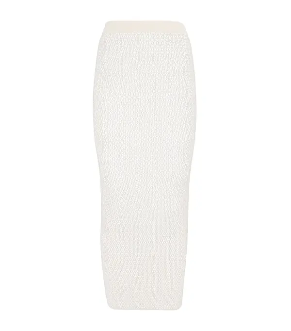 Wolford Daisy Net Midi Skirt - Ivory