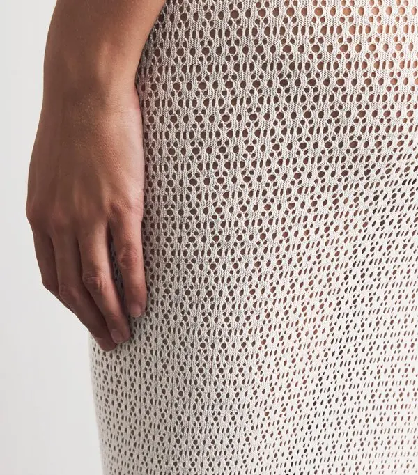 Wolford Daisy Net Midi Skirt - Ivory
