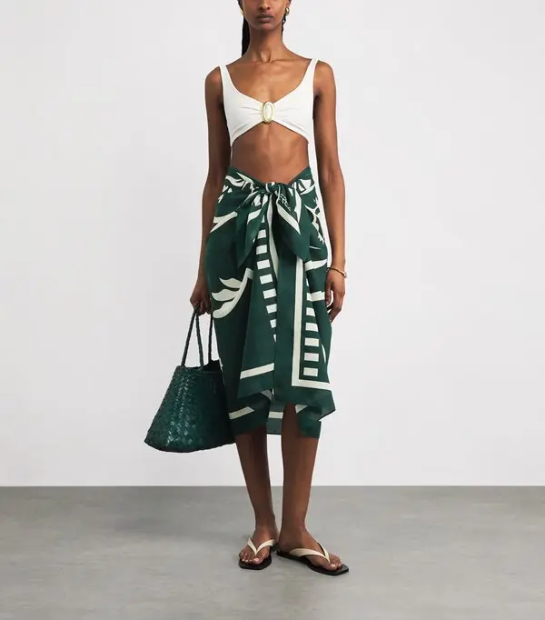 ERES Silk-cotton Mandapa Sarong - Green