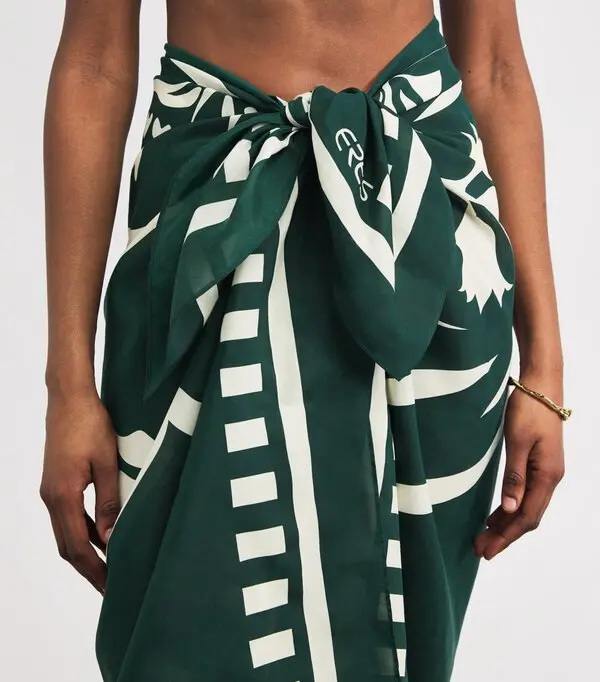 ERES Silk-cotton Mandapa Sarong - Green