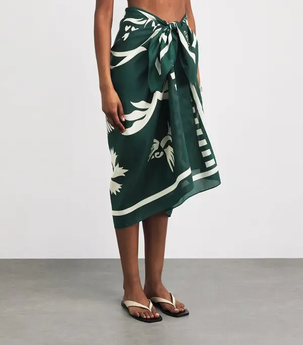 ERES Silk-cotton Mandapa Sarong - Green