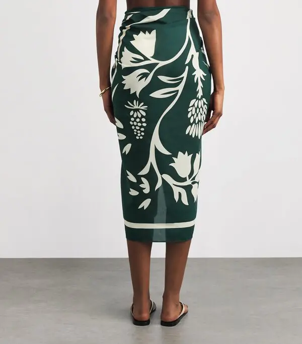 ERES Silk-cotton Mandapa Sarong - Green