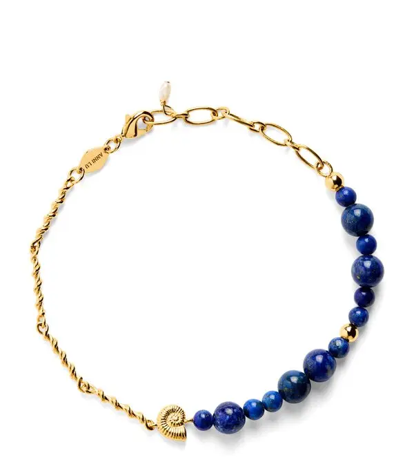 Anni Lu Gold-plated Beaded Bracelet - Blue