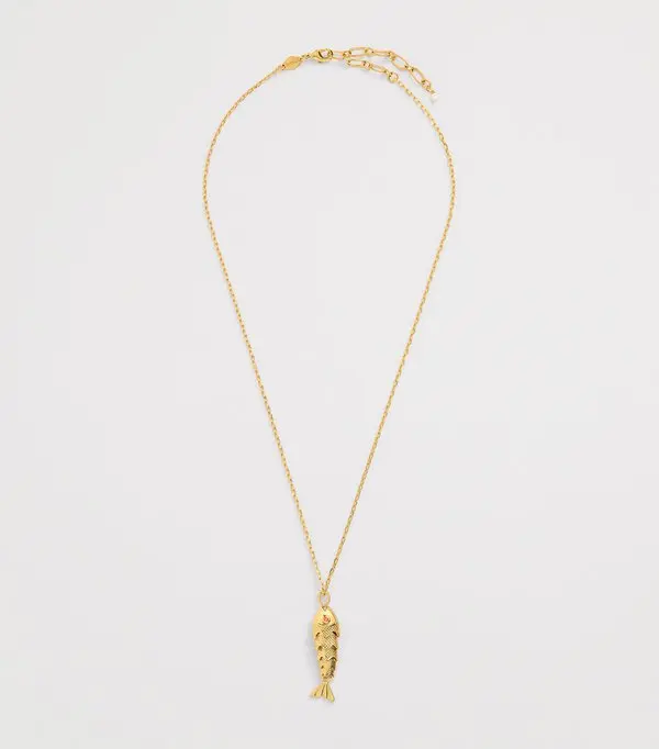 Anni Lu Plated Beaded Something Fishy Necklace