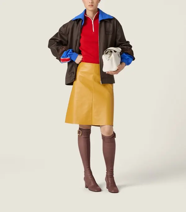 Miu Miu Virgin Wool Half-zip Sleeveless Sweater