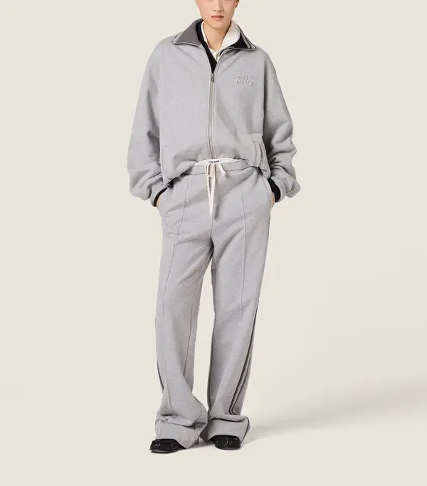 Miu Miu Cotton Fleece Stripe Sweatpants