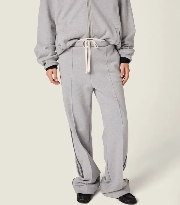 Miu Miu Cotton Fleece Stripe Sweatpants