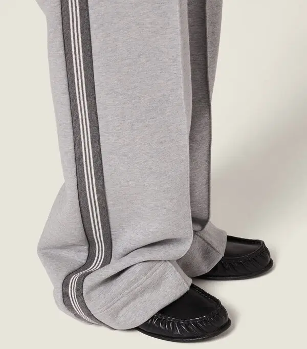Miu Miu Cotton Fleece Stripe Sweatpants