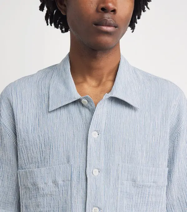 SUNFLOWER Cotton-blend Stripe Adam Shirt