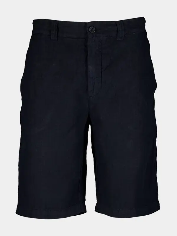 120% Lino Linen Shorts - Blue