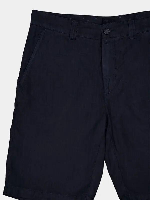 120% Lino Linen Shorts - Blue