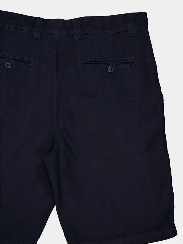 120% Lino Linen Shorts - Blue