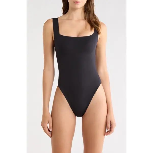 LEFT ON FRIDAY Streamline One-piece Swimsuit - Jet Black