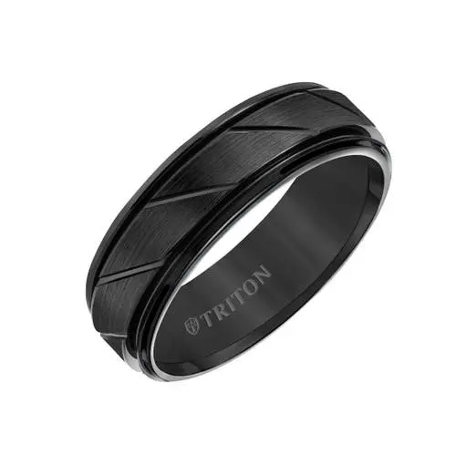 TRITON 7mm Tungsten Carbide Band - Black