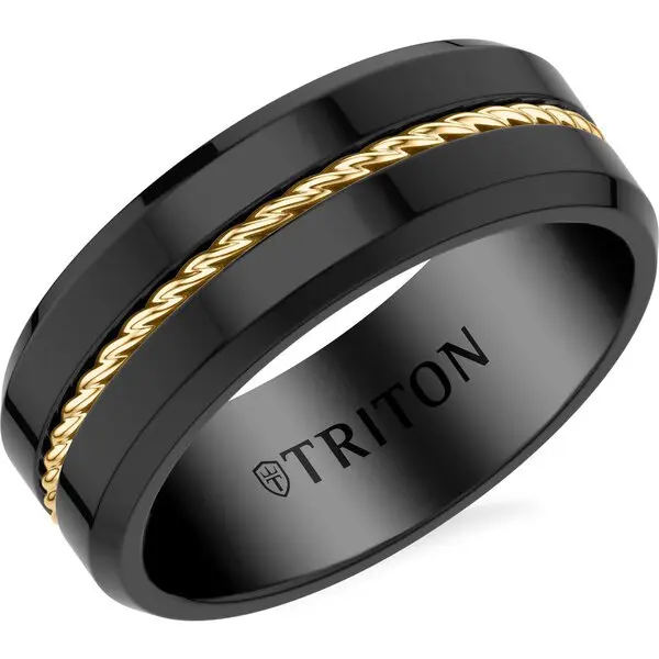 TRITON 6mm Tungsten Carbide Ring - Black