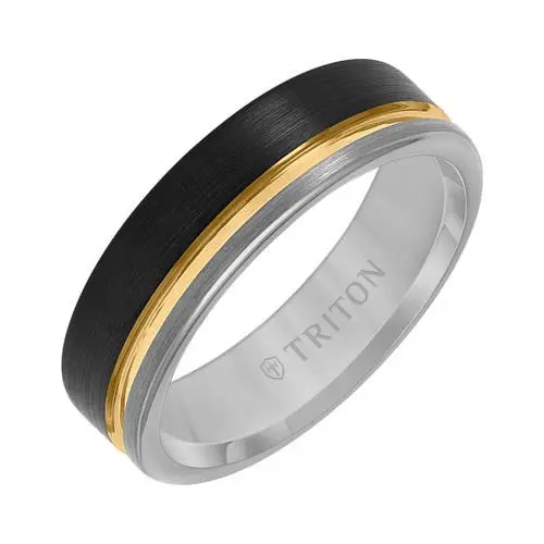 TRITON 6.5mm Tungsten Carbide Ring - Metallic Silver