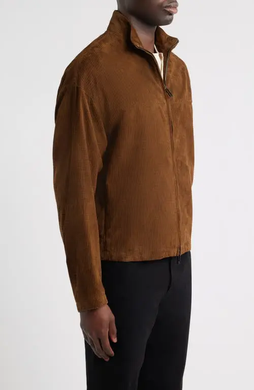 Emporio Armani Suede Zip-up Jacket
