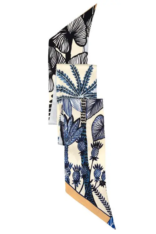 ELIZABETTA Tropicalskinny Silk Scarf