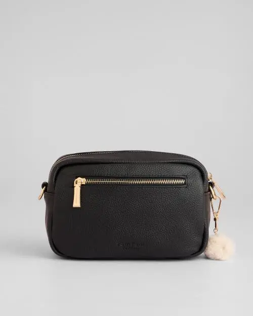 POM POM LONDON Chiswick Crossbody Bag - Black