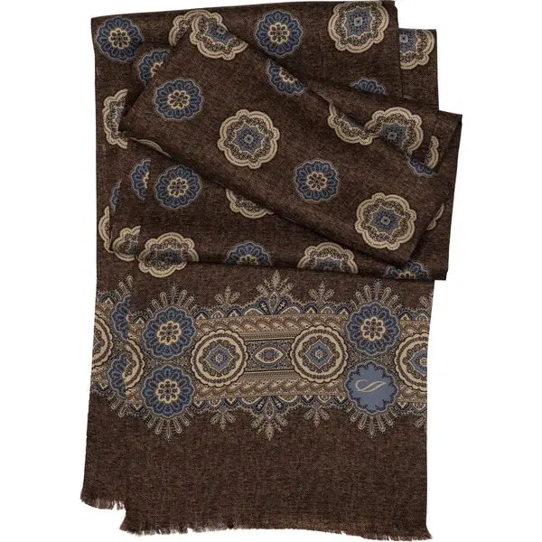 ELIZABETTA Silvestrisilk Scarf For - Choclate Brown