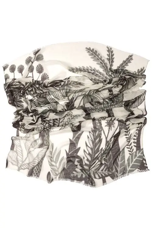 ELIZABETTA Palmamodal Cotton Silk Scarf/shawl