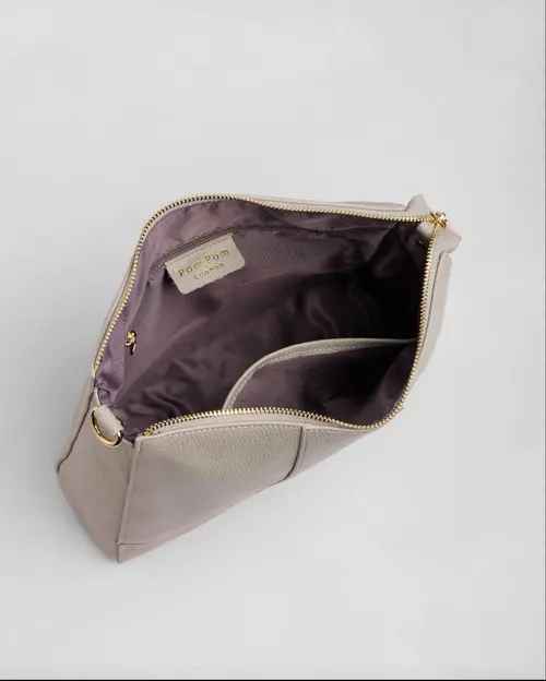 POM POM LONDON Westminster Crossbody Bag - Stone