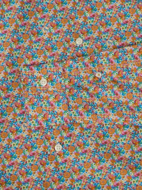 Robert Talbott Reynolds Printed Floral Shirt - Blue Multi