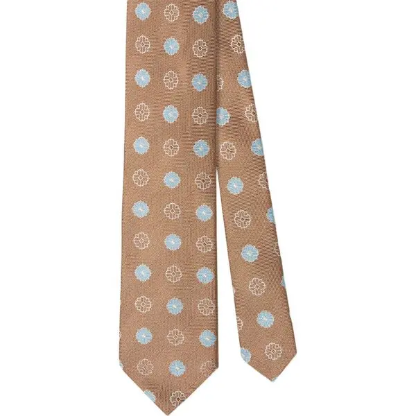 Robert Talbott Flower Jacquard Necktie - Orange