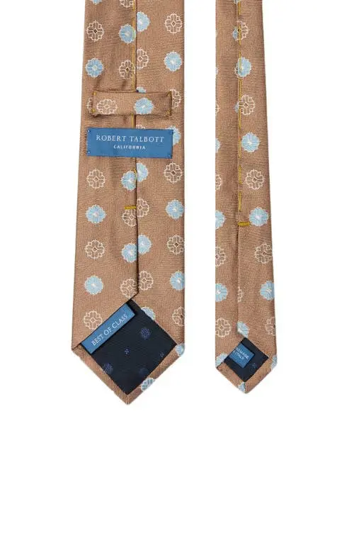 Robert Talbott Flower Jacquard Necktie - Orange
