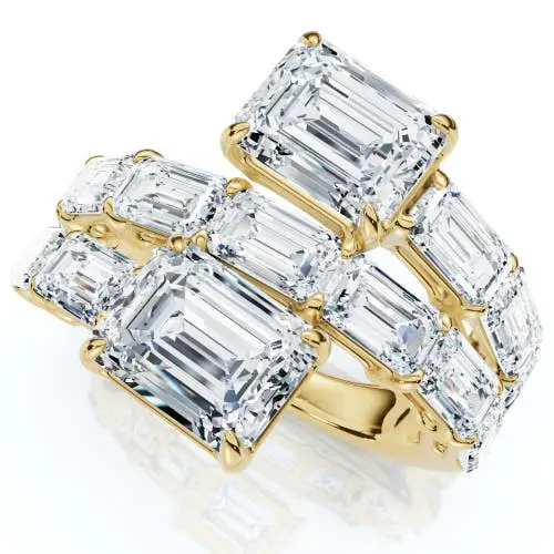 BLISS DIAMOND 1/2ct Emerald Cut Diamond Band - 14k Yellow Gold