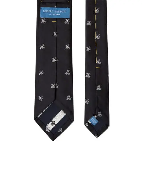 Robert Talbott Newman Dragon Necktie - Navy