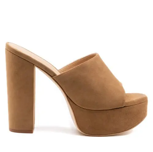 ANDREA GOMEZ Fabiola Suede Platform - Camel