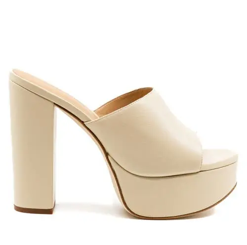 ANDREA GOMEZ Fabiola Leather Platform - Off White