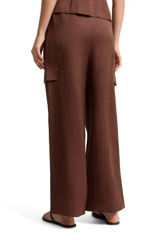 Onia Air Linen Cargo Pant - Brown