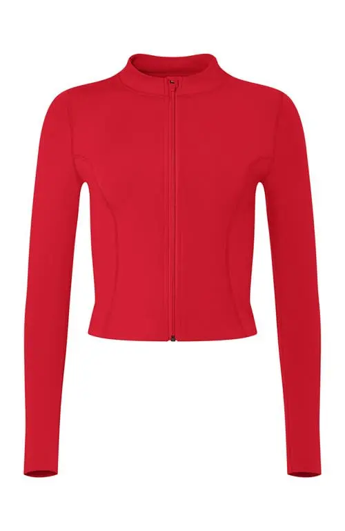 Pepper Zip-up Cropped Jacket With Mock Neck - Cherie