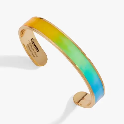 ALEX AND ANI Crayola X Fan Favorites Rainbow Resin Cuff - Gold