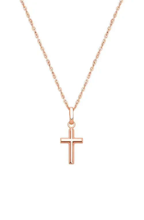 TINY BLESSINGS 14k Gold Cross Necklace - 14k Rose Gold