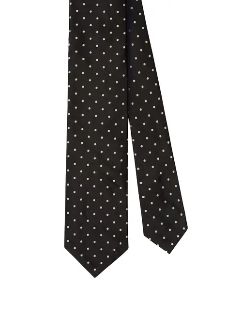 Robert Talbott Newman 7-fold Jacquard Necktie - Black