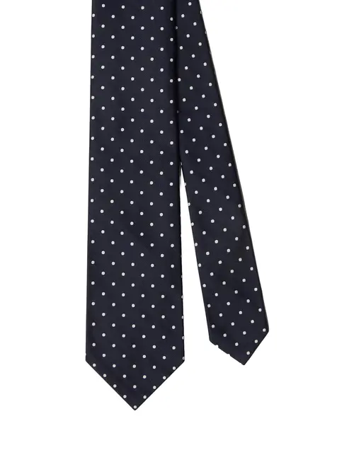 Robert Talbott Newman 7-fold Jacquard Necktie - Navy