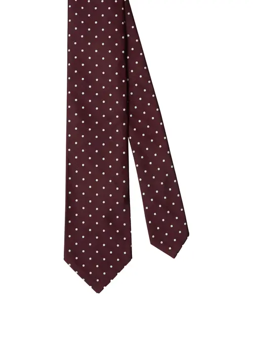 Robert Talbott Newman 7-fold Jacquard Necktie - Red