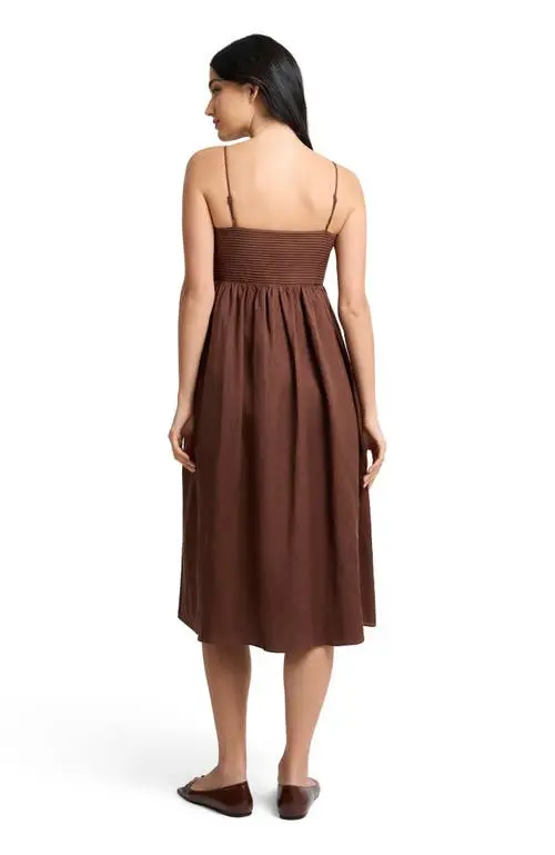 Onia A-line Pintuck Midi Dress