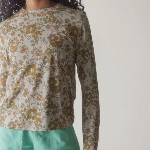 KAVU Sunlite Crewneck Top - Soft Bloom