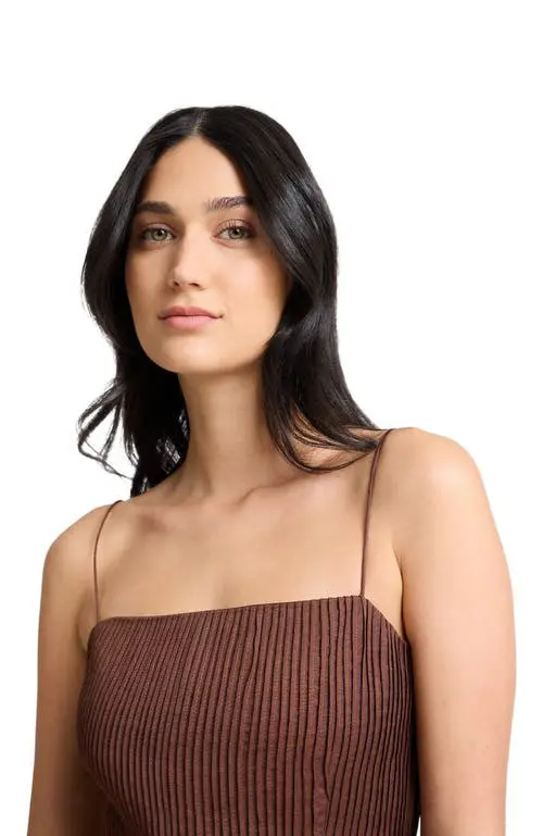 Onia Dropped Waist Pintuck Dress