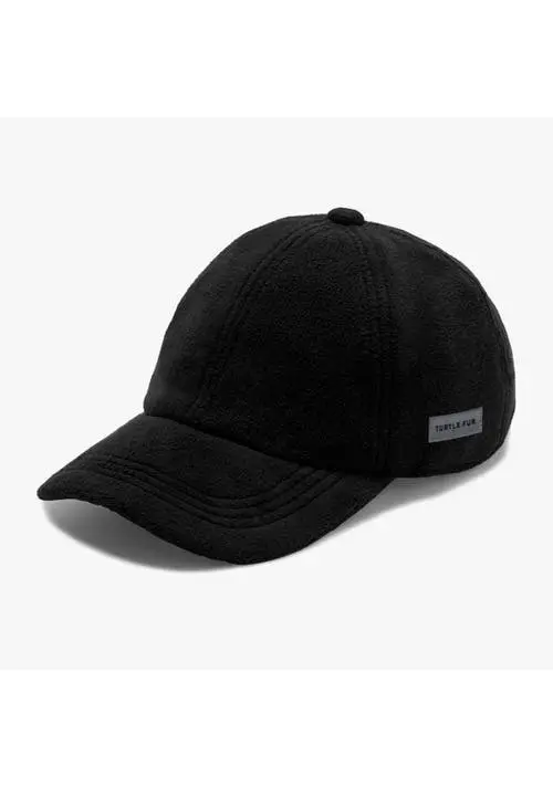 Turtle Fur Fleece Baseball Cap - Black