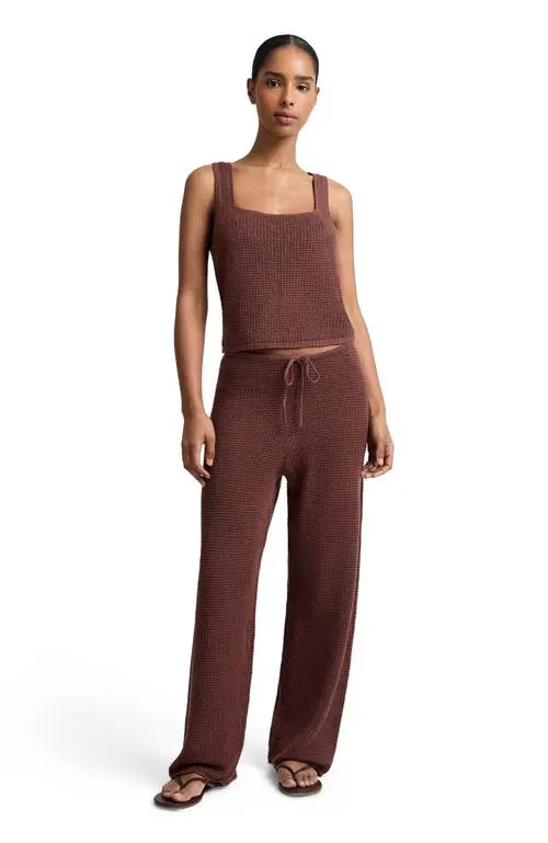 Onia Knit Square Neck Tank Top - Brown